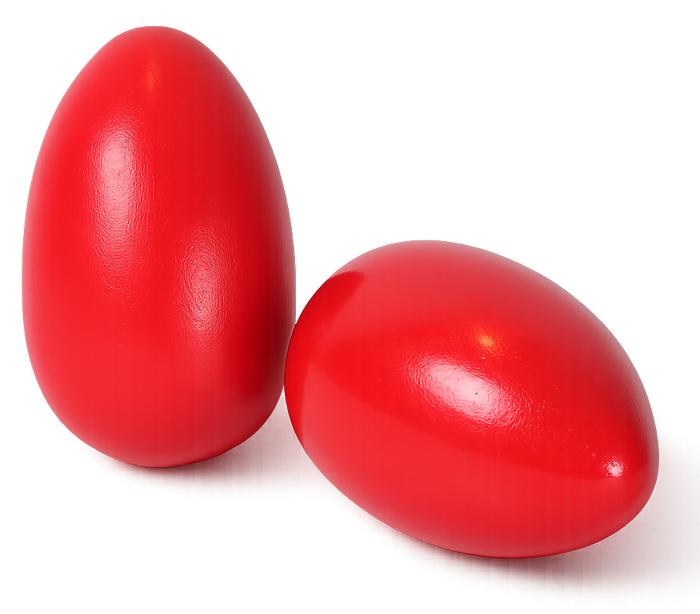 Maracas Ritmo Huevo de Madera 7,5 cm Rojas - Bixoto.com