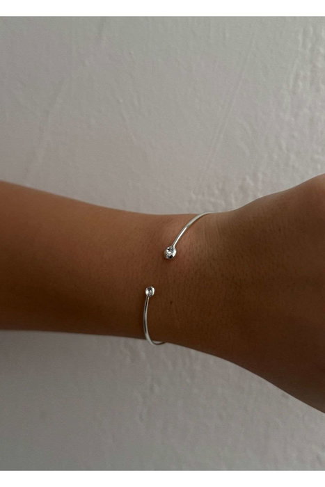 Heliophilia Silver KPEGMSA3419 Pulsera de Latón Plateada con Cierre ...
