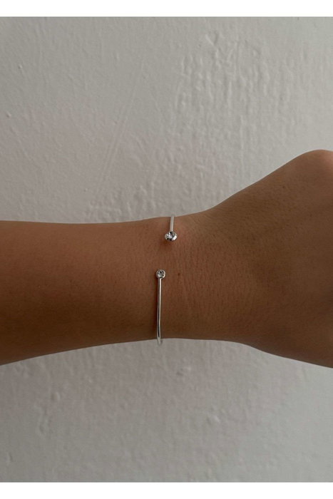 Heliophilia Silver KPEGMSA3419 Pulsera de Latón Plateada con Cierre ...