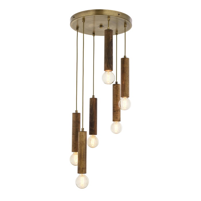 Opviq Candelabro de Madera Av-1651-6Et Vintage 130 cm alto x 40 cm ...