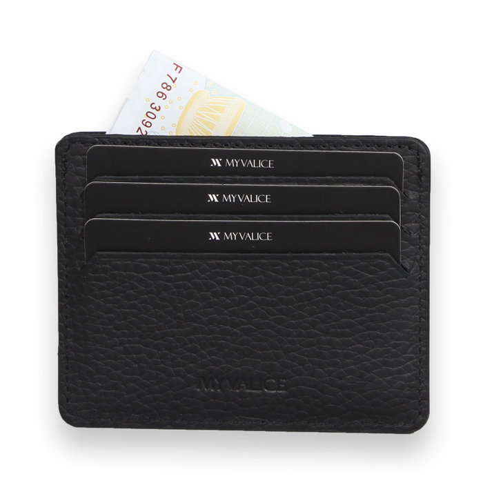Zoozie Bags Cartera 4281 de Piel Auténtica para Hombre, Negro, con 6 ...
