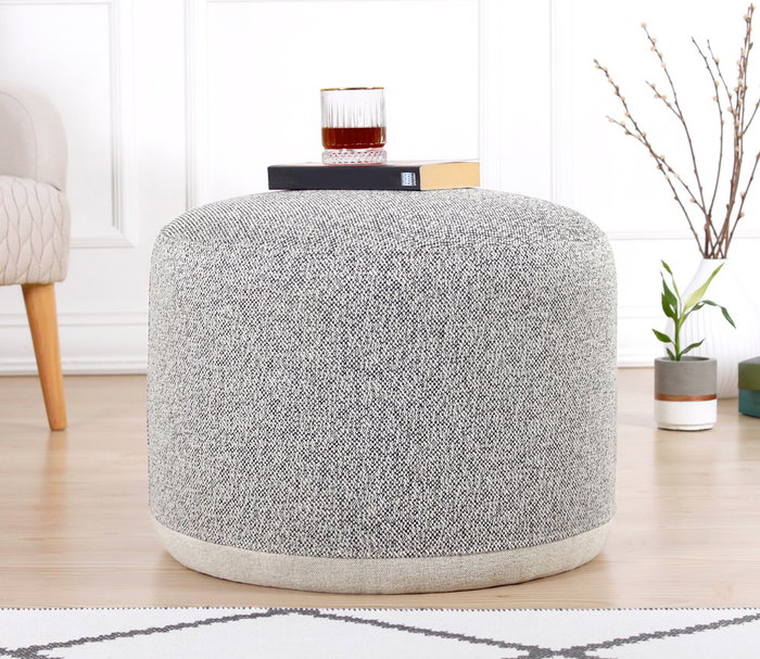 Atelier Del Sofa Puf de Lino 100% Gris 41x51 cm - Bixoto.com