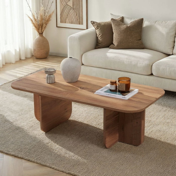 Hanah Home Mesa de Café Akira - Atlantic Pine, Tablero de Partículas ...
