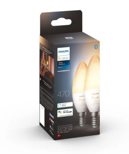 Philips Hue E14 LED 5.2W 470lm Bluetooth Smart Bombilla E27 y ...