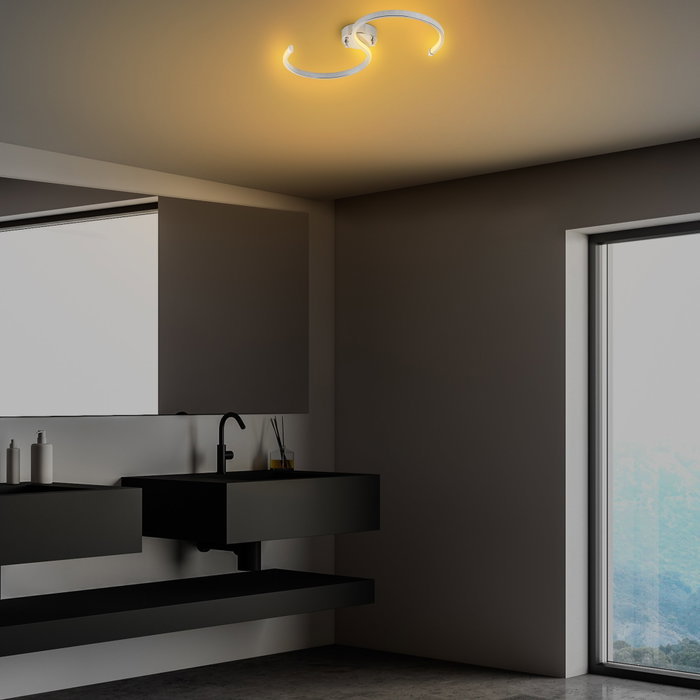 Opviq Lámpara de Araña Es - 13586 de Metal Cromado con LED SMD, 25x51x5 ...