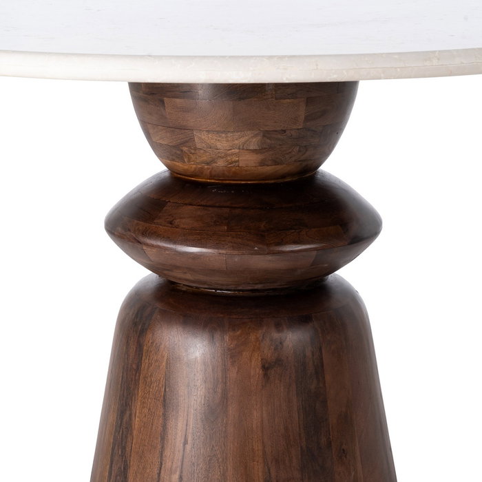 Mesa Comedor Mármol/Madera Salón 120 X 120 X 76 cm - Bixoto.com