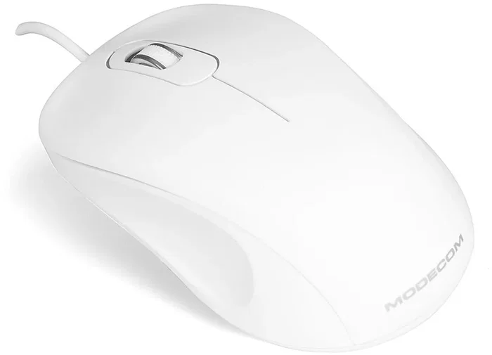 Modecom MC-M10 Ratón óptico con cable, 1000 DPI, color blanco - Bixoto.com