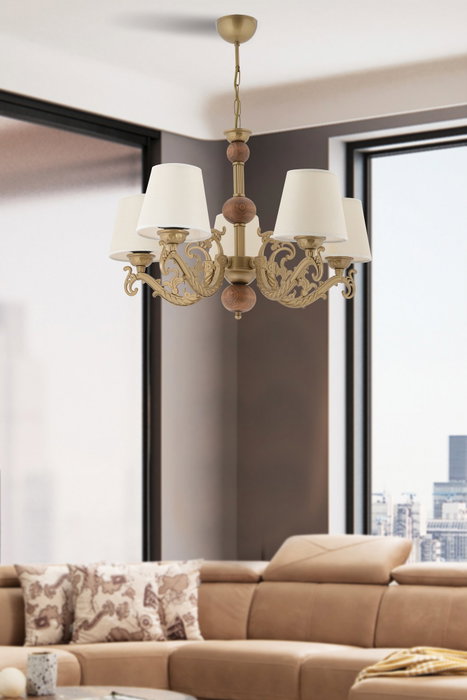 Opviq Lámpara de Metal Blanca, Dorada y Marrón Altura 65 cm Diámetro ...