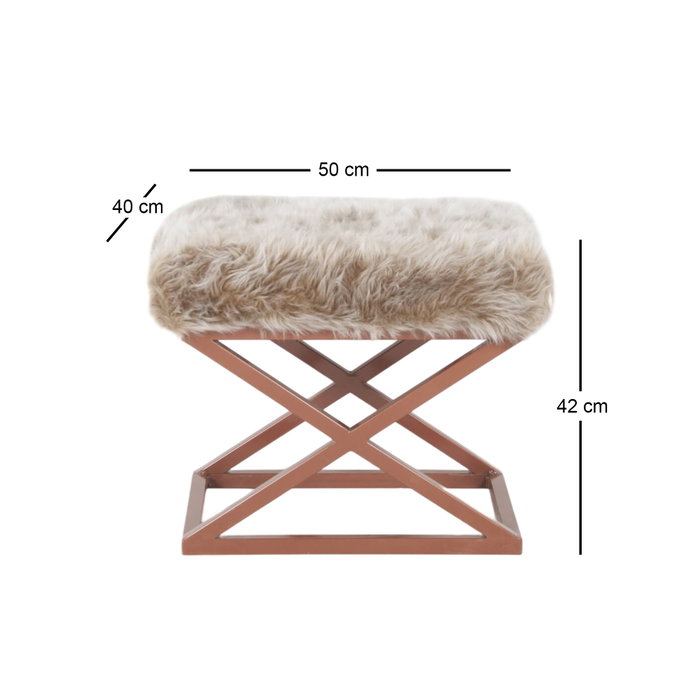 Atelier Del Sofa Puff Cobre, Reposapiés o Asiento Adicional, 50x42x40 ...