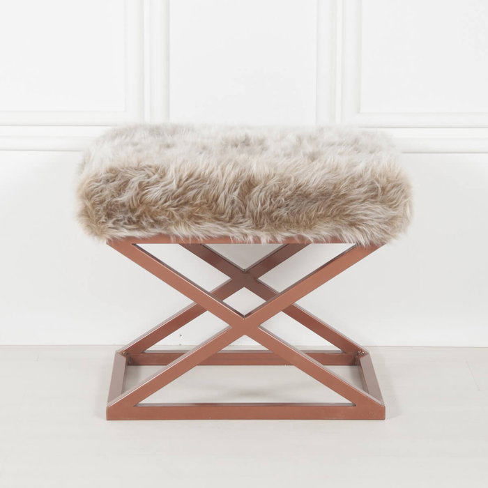 Atelier Del Sofa Puff Cobre, Reposapiés o Asiento Adicional, 50x42x40 ...