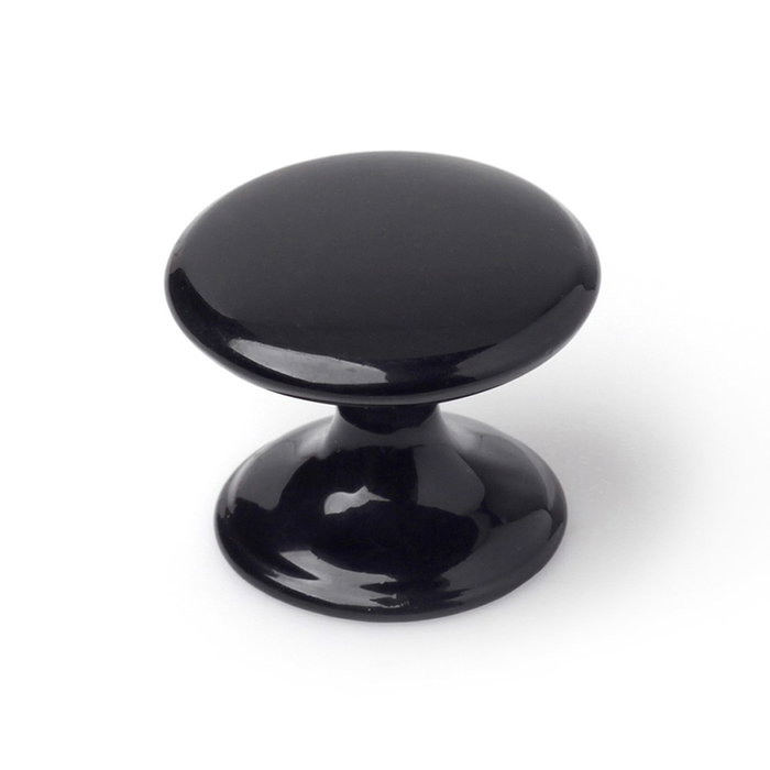 Rei Pomo para Mueble Modelo 756 - Zamak Acabado Negro, Ø33 x 27 mm ...