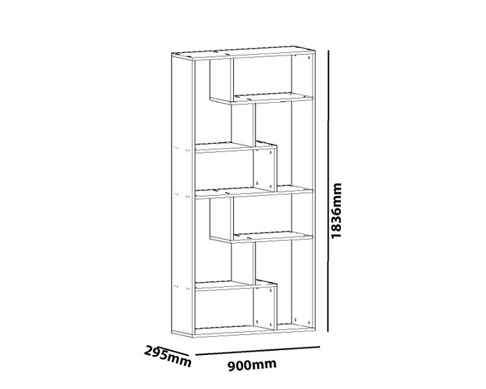 Hanah Home Estantería Moderna Escandinava Blanca 90x183.6x29.5 cm ...