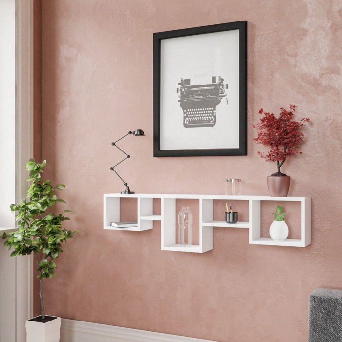 Hanah Home Estantería de Pared Escandinava Blanca - Transforma tu ...