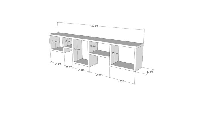 Hanah Home Estantería de Pared Escandinava Blanca - Transforma tu ...