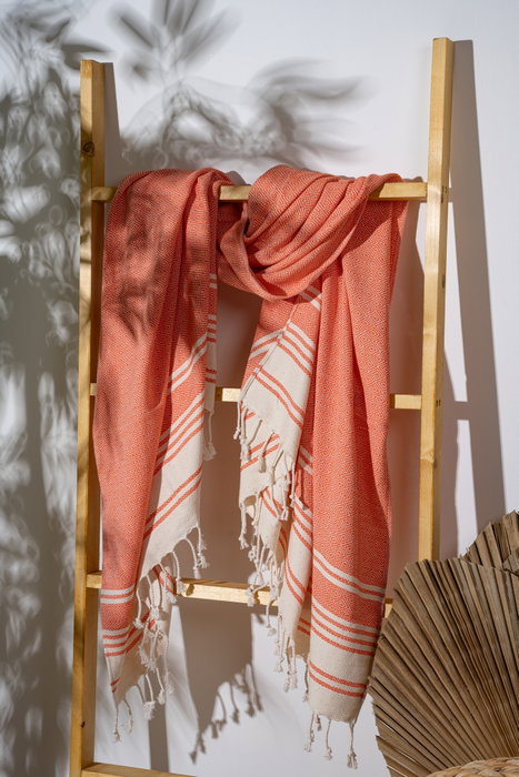 Mijölnir New Diamond Toalla de Playa Fouta Naranja 90 x 170 cm - Bixoto.com