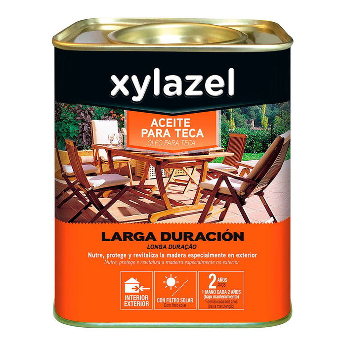 Xylazel Aceite para Teca Larga Duración Color Nogal 750 ml Interior y ...