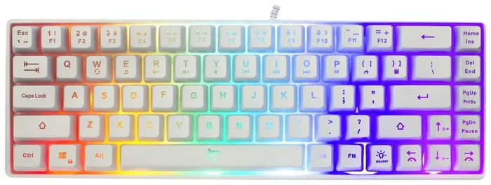 White Shark GK-2201 Ronin White Teclado diseño US - Bixoto.com