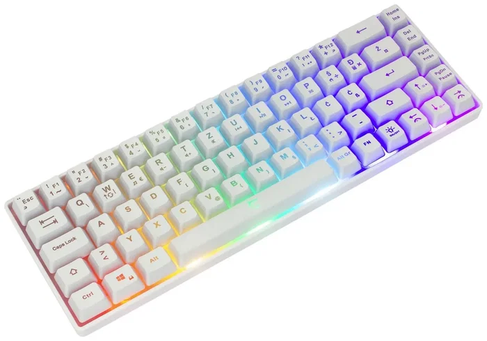 White Shark GK-2201 Ronin White Teclado diseño US - Bixoto.com