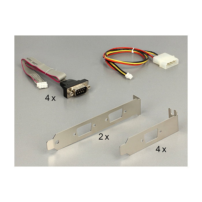 DeLOCK 95244 Mini PCIe I/O Module con 4 Puertos RS-232 Serial y Fuente ...