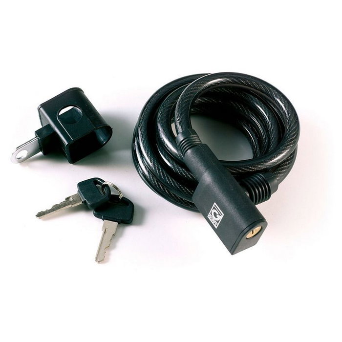Gurpil Candado Cable Espiral 12 mm - 180 cm con Soporte - Bixoto.com