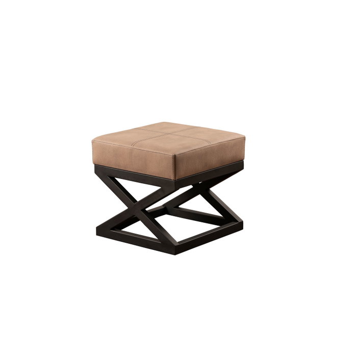 Atelier Del Sofa Puff Cuero PU Visón 46x44x46 cm - Bixoto.com