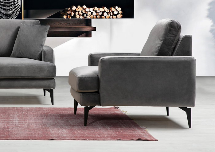 Atelier Del Sofa Sillón Orejero Papira Antracita 80x90x88 cm - Bixoto.com