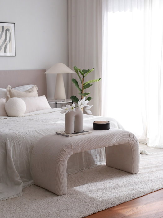 Atelier Del Sofa Puf Fitilli Blanco 106x45x46 cm - Bixoto.com