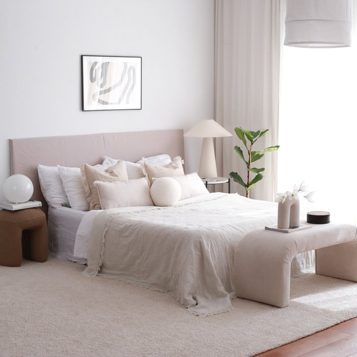 Atelier Del Sofa Puf Fitilli Blanco 106x45x46 cm - Bixoto.com