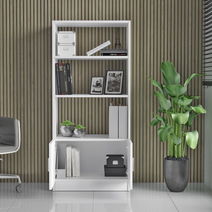 Hanah Home Vo4-W Estantería Moderna Blanca Tablero Partículas ...