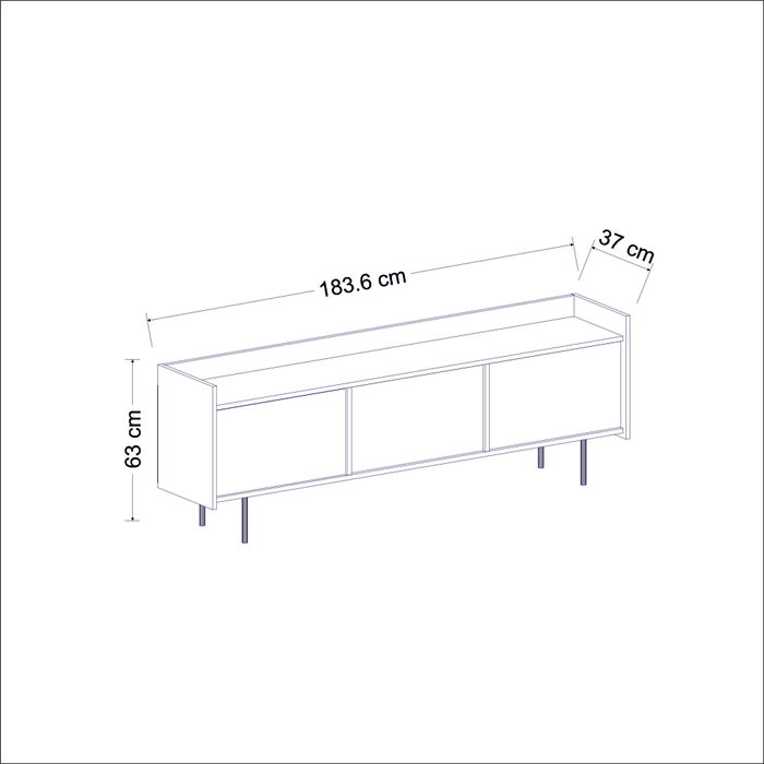 Hanah Home Conjunto de Muebles de Salón Blanco en Tablero de Partículas ...