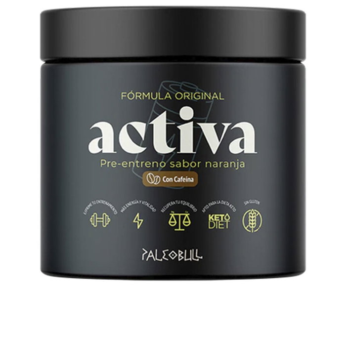 Paleobull Activa Pre-Entreno con Cafeína Natural 225 g - Sabor Naranja ...