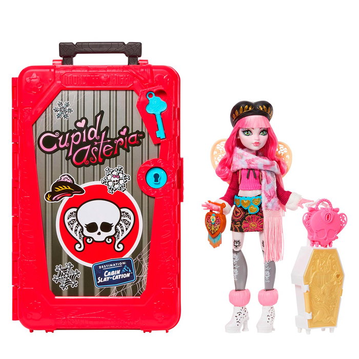 Monster High Muñeca Cabin Slay-Cation Cupid con más de 19 sorpresas, +4 ...