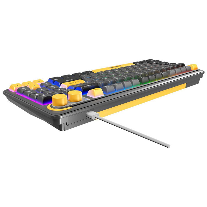Rampage Cyclone Knob RGB 90% Teclado Mecánico Gaming Layout Polaco ...