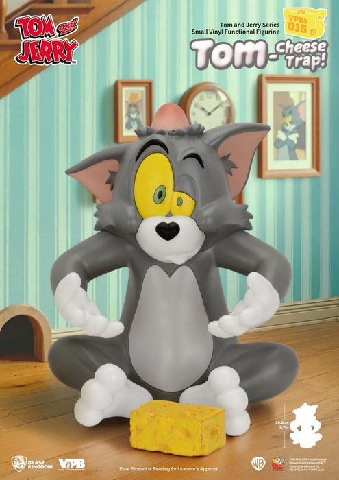 Tom y Jerry Vinilo Hucha Small Series Tom-Cheese Trap! 25 cm - Bixoto.com