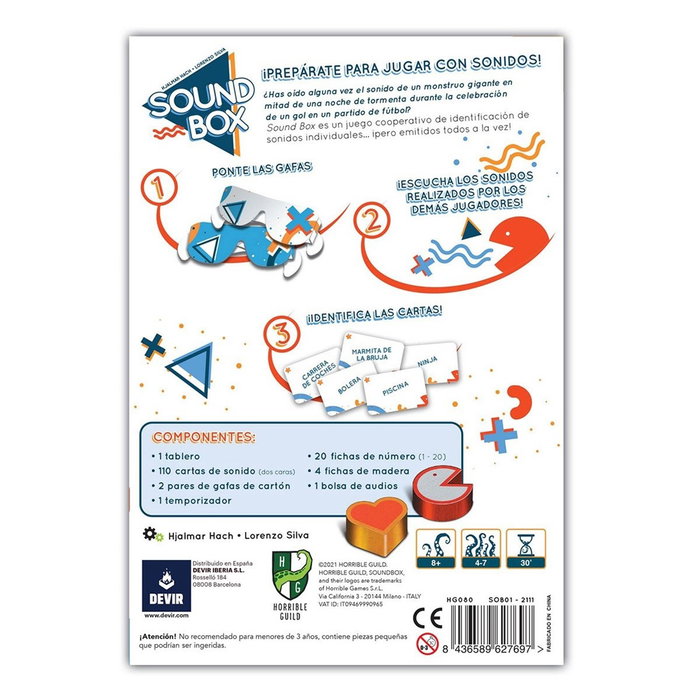 Devir Sound Box – Jeu de société coopératif basé sur les sons - Bixoto.com