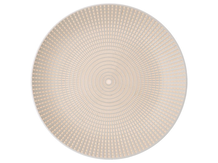 Vessia Assiette Plate 27 cm Gris Céramique avec Gravure (Set de 12 ...