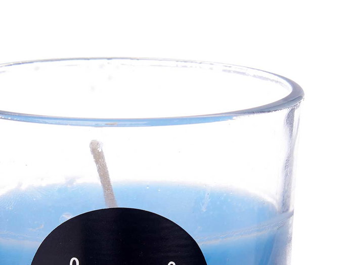 Acorde Bougie en Verre 30 Heures Spa Bleu 7x7.7x7 cm (Set de 12 ...