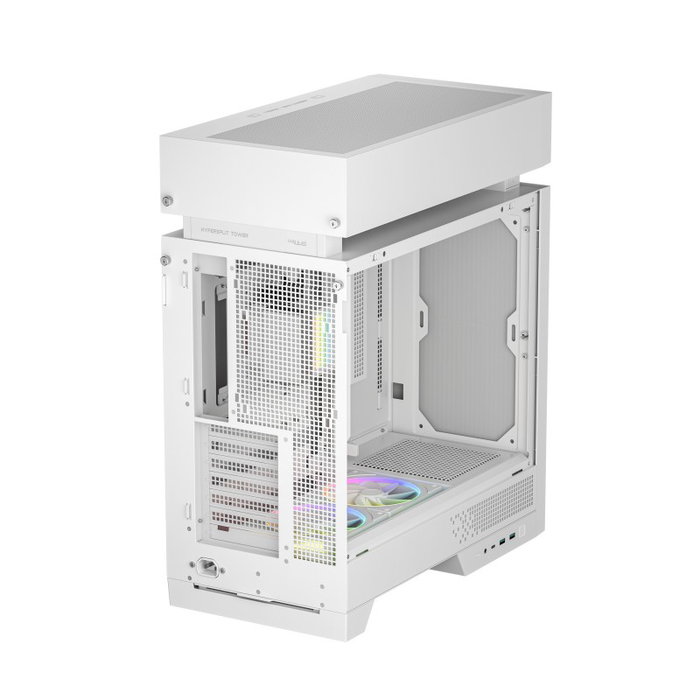 Deepcool CL6600 WH Boîtier PC Gaming Semitour ATX Blanc RGB Verre ...