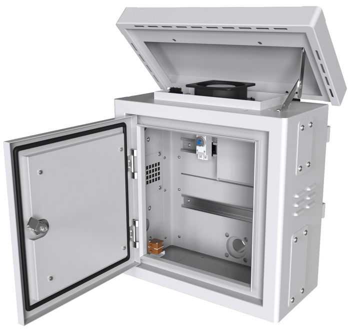 Lanview Armoire de Vidéosurveillance Extérieure Mini pour 4 Caméras ...