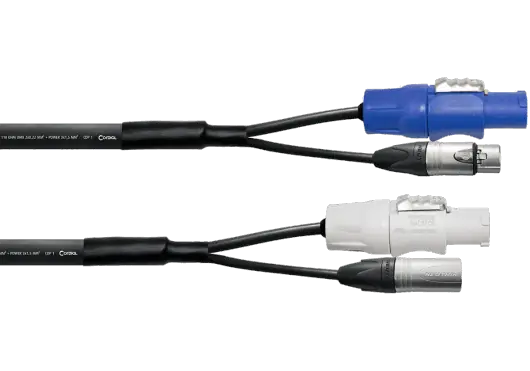 CORDIAL Câble DMX XLR 3 broches + Powercon 10 m - Bixoto.com