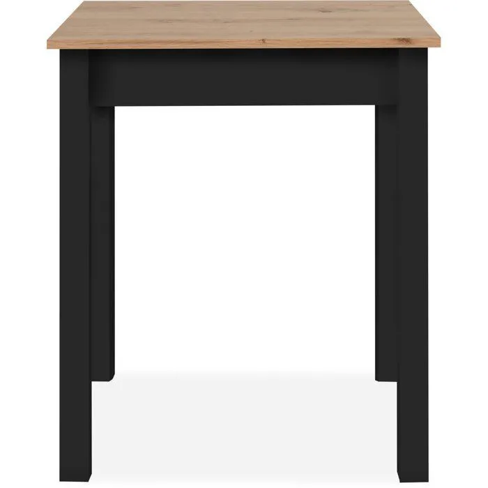 CAPRI 81A Table à Manger Carrée 4 Personnes Chêne Artisan et Noir MDF ...