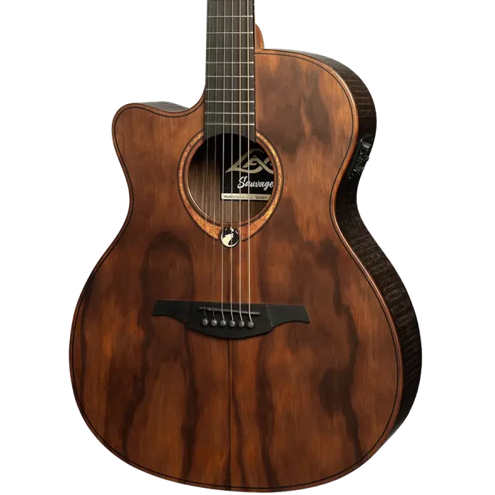 LAG Guitare Acoustique Électroacoustique Auditorium Cutaway A/E pour ...