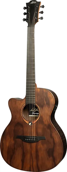 LAG Guitare Acoustique Électroacoustique Auditorium Cutaway A/E pour ...