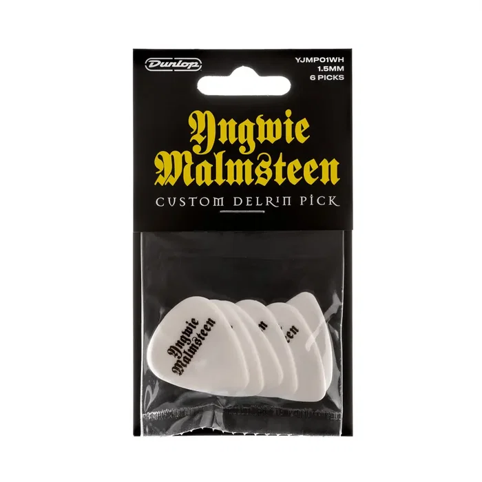 Dunlop 24 Médiators Signature Yngwie Malmsteen Delrin Blanc 1,50 mm ...