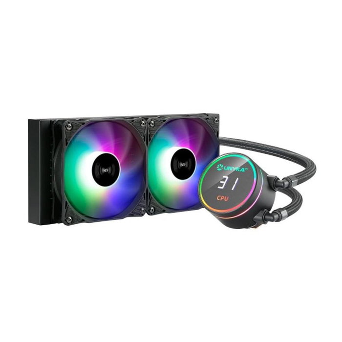 UNYKAch AquaStorm 240 Kit Refroidissement Liquide 240mm ARGB PWM ...