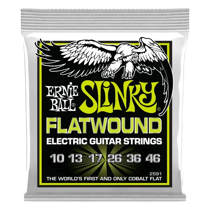 ERNIEBALL Regular Slinky Flatwound 10-46 Jeu de cordes pour guitare ...