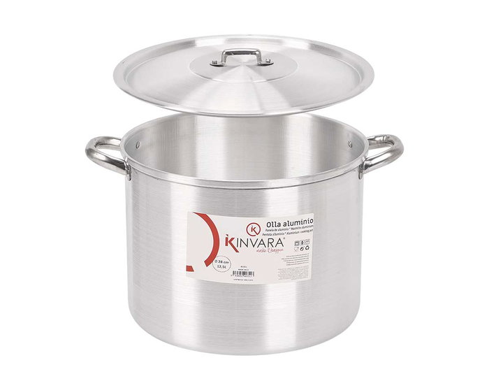 Kinvara Olla en Aluminium 28 cm 12,5 L - Argent, Compatible Gaz, Four ...