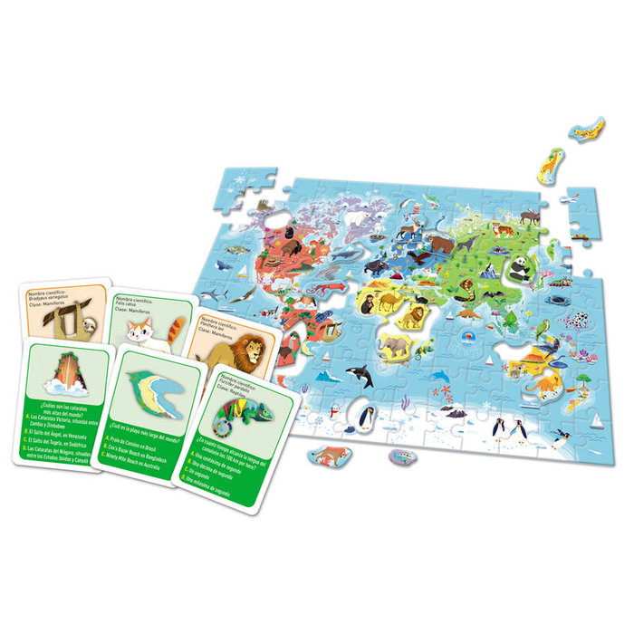 CLEMENTONI - Puzzle éducatif 'Découvrons le monde' 124 pièces avec ...