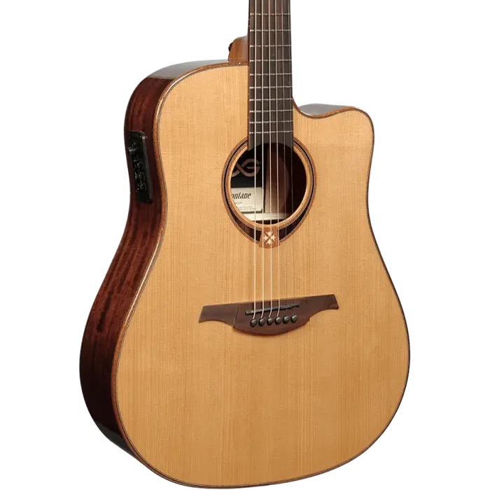 LAG Guitare Acoustique Dreadnought Cutaway Tramontane 118 A/E - Table ...