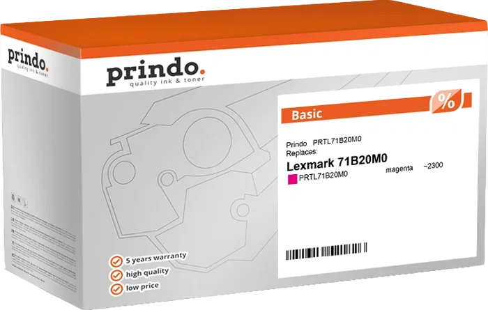 Prindo Basic Toner magenta compatible Lexmark 71B20M0 pour Lexmark ...